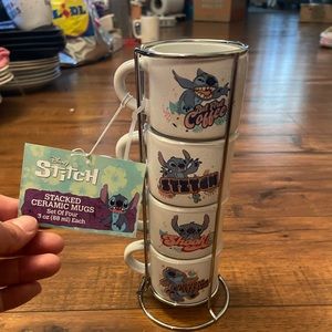 Disney | Dining | Disney Stitch Set 4 Espresso Mug Stacker | Poshmark